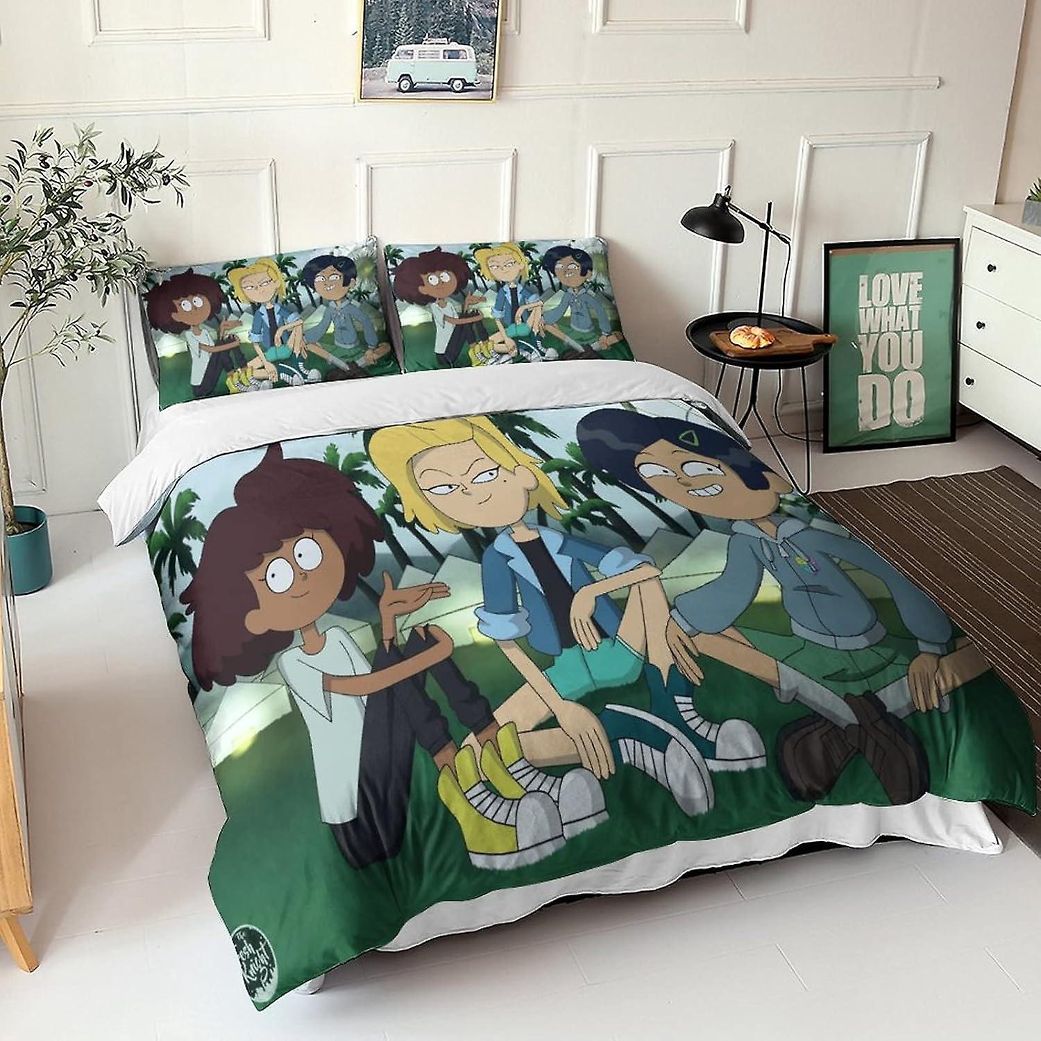 HOUKIG Amphibia Duvet Cover Set 3D Print Quilt Bedding Set 3Pcs Quilt ...