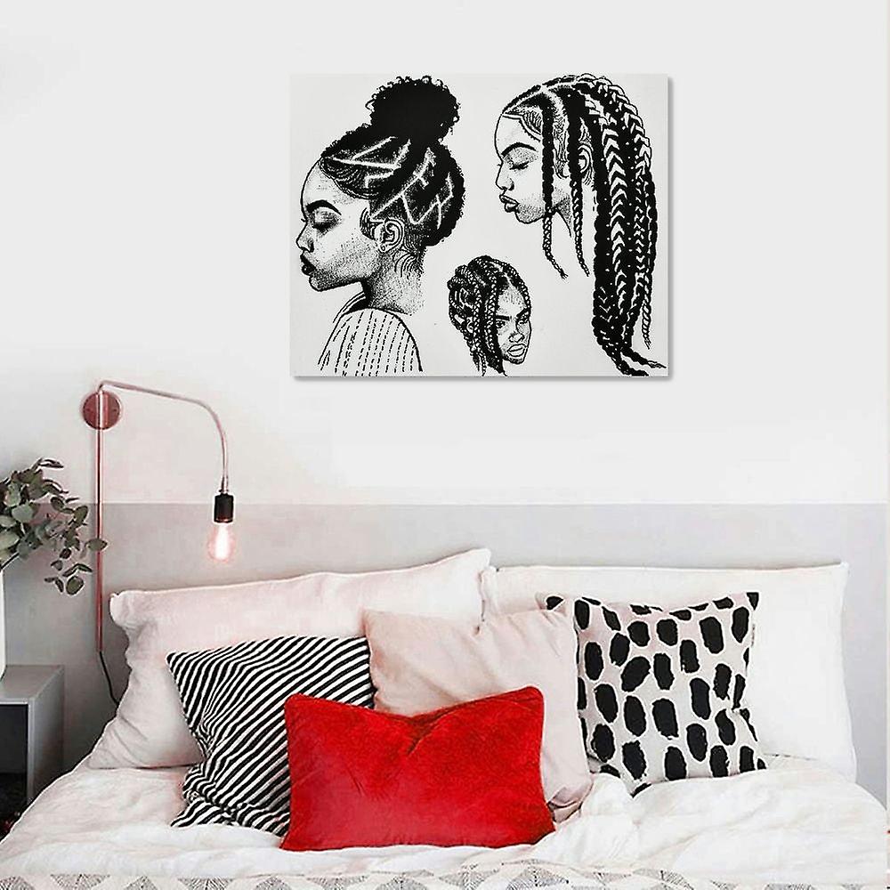 Hair Salon Poster African Braids Black Hair Dreadlocks Canvas Wall Art ...
