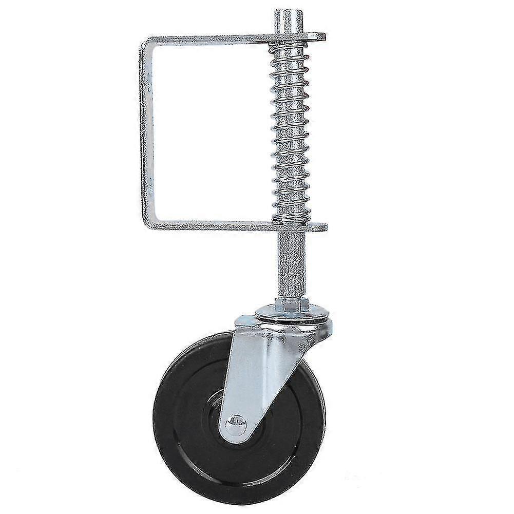 4 Inch Rubber Gate Wheel Spring Loaded Swivel Caster Heavy Duty 220lbs ...