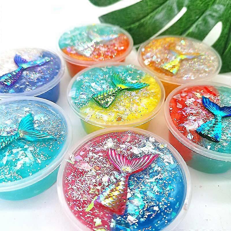 60ml Mermaids Tail Mud Slime Supplies Squishies Mixing Cloud Slime ...