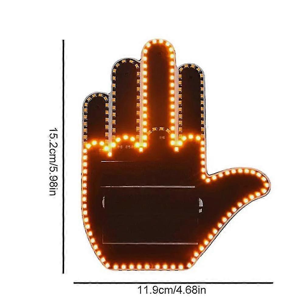 Finger Gesture Light With Remote Finger Light Led Car Back Window Sign ...
