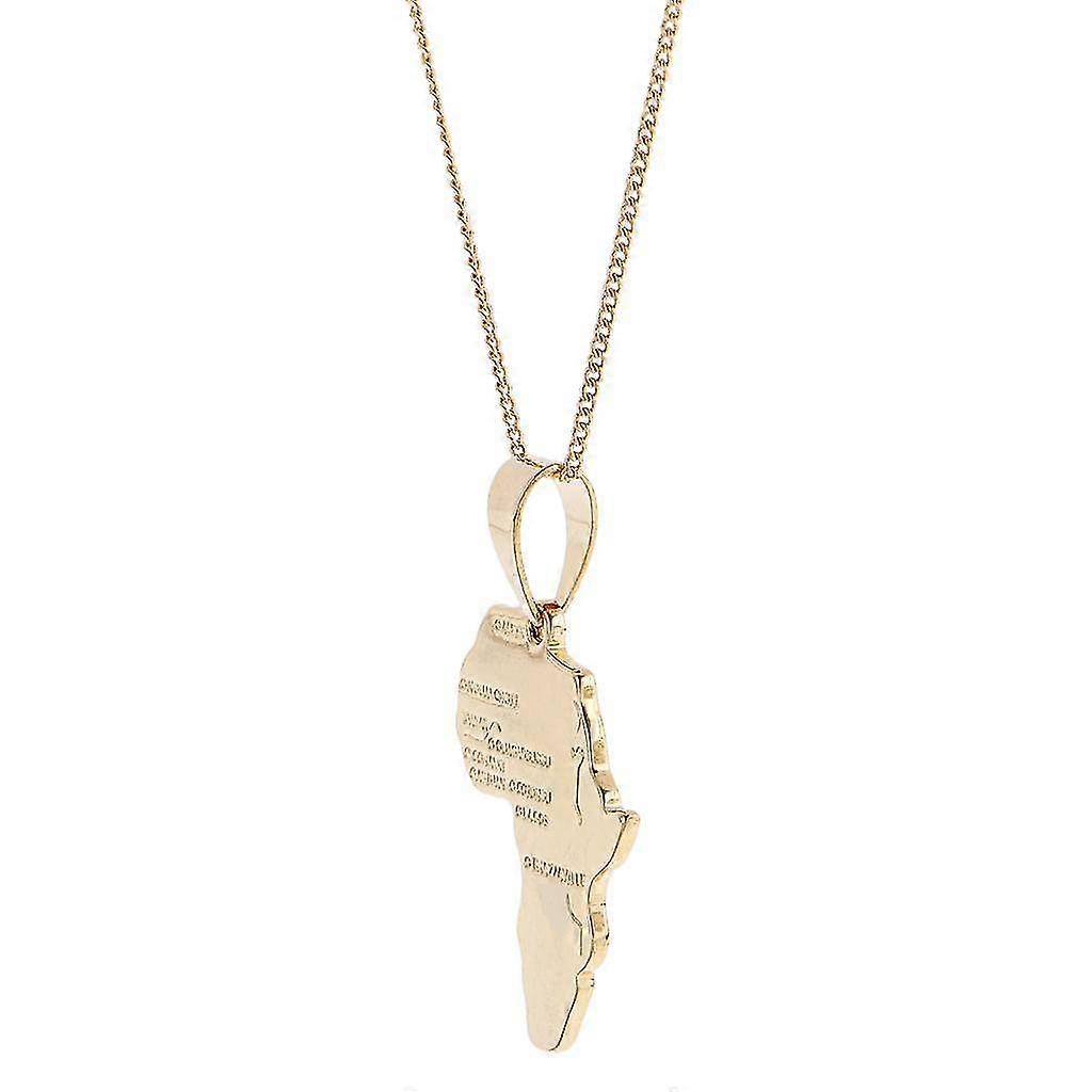 18k Africa Map Pendant Gold Plated Chain Necklace African Country ...