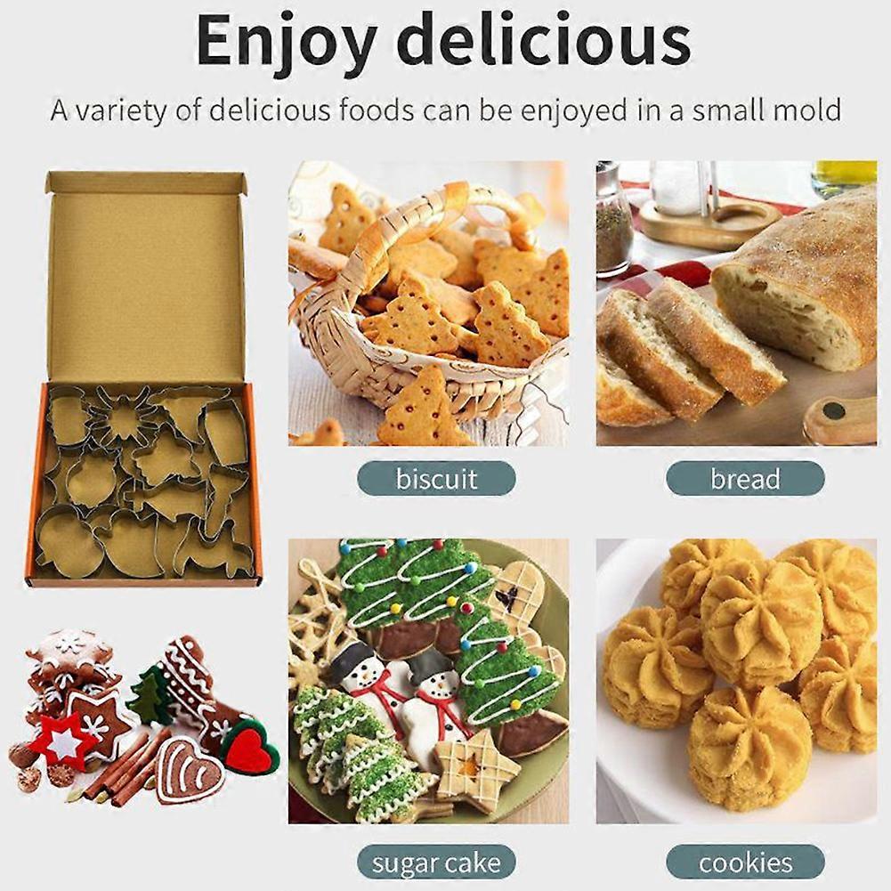 Mini Biscuits Cutter Set 3D Mini Fondant-Cookie Pressable Stencils ...