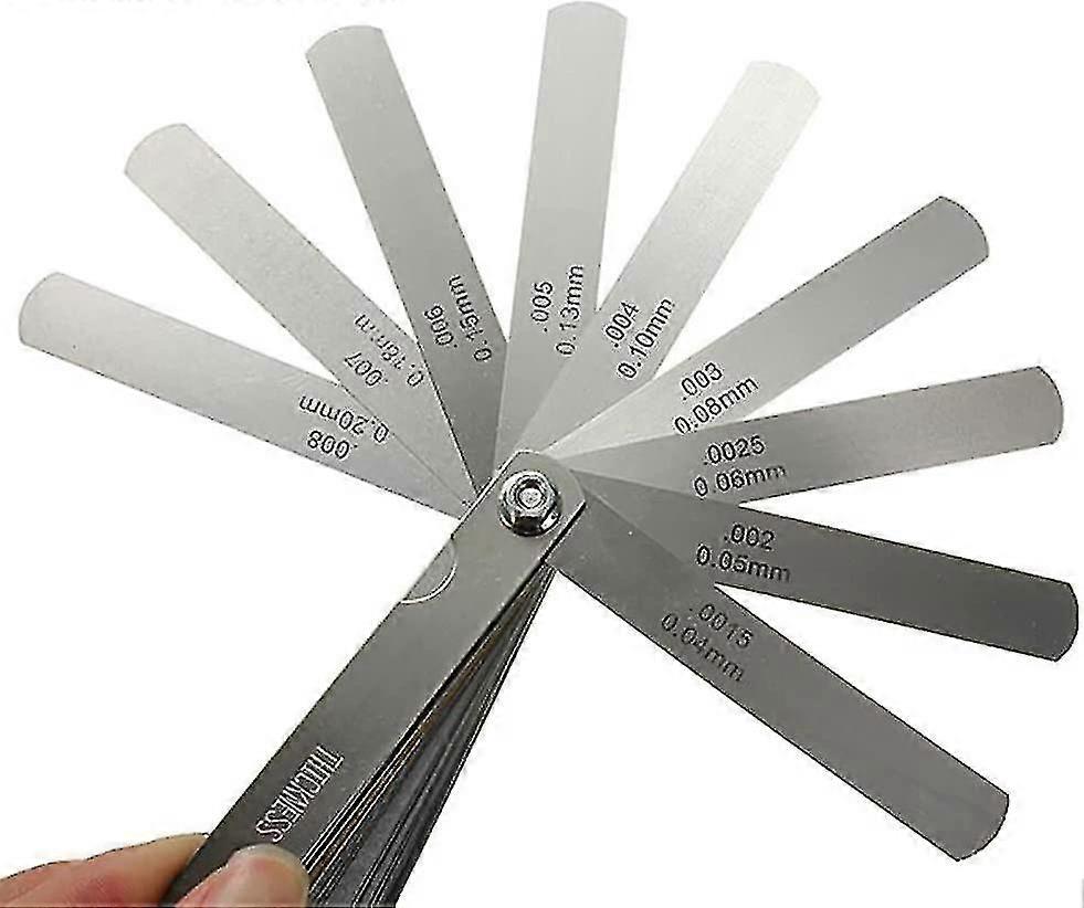 2024 Feeler Gauge,32 Blade Steel Mechanical Shim Set Spark Plug Gap ...