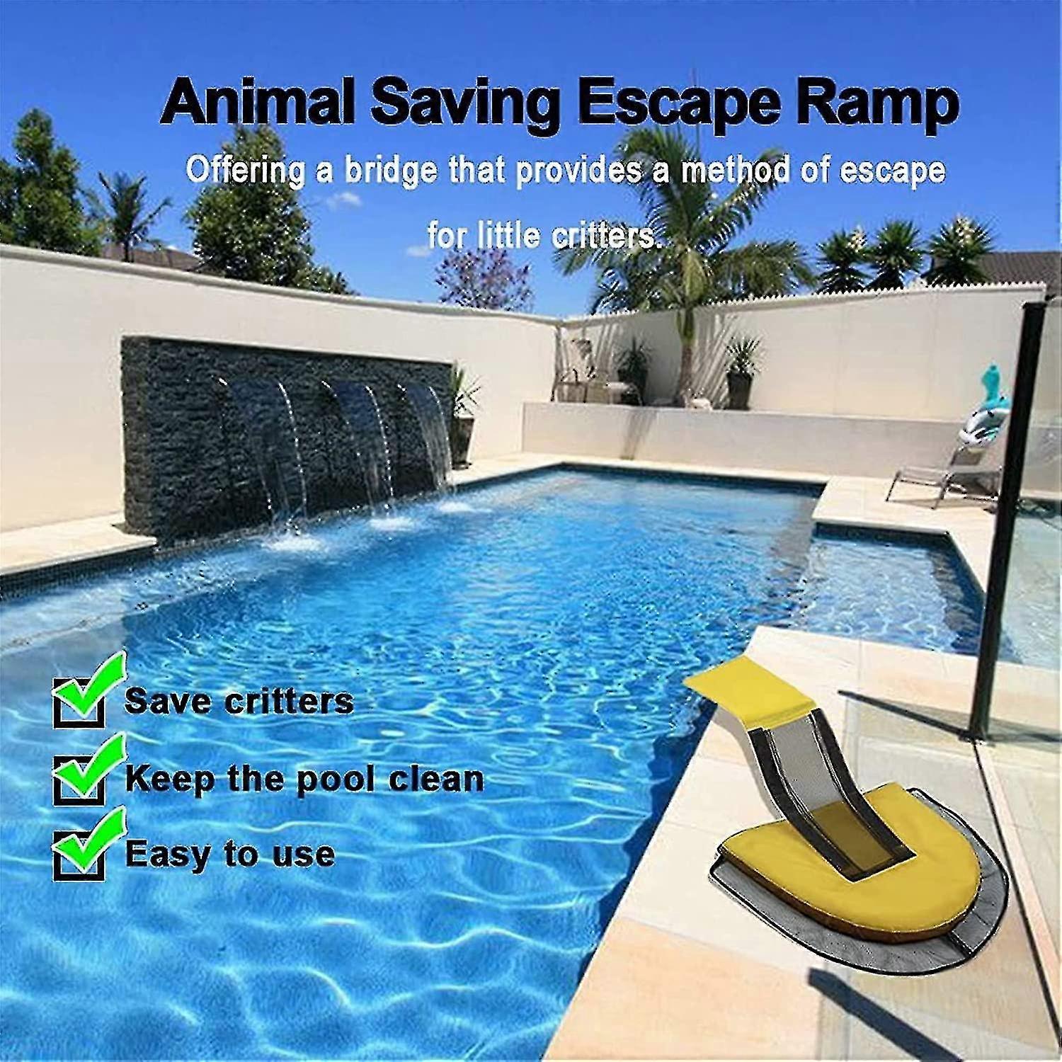 Pool Escape Ramp, Swimming Pool Small Animal Escape Net, Swimming Ramp ...