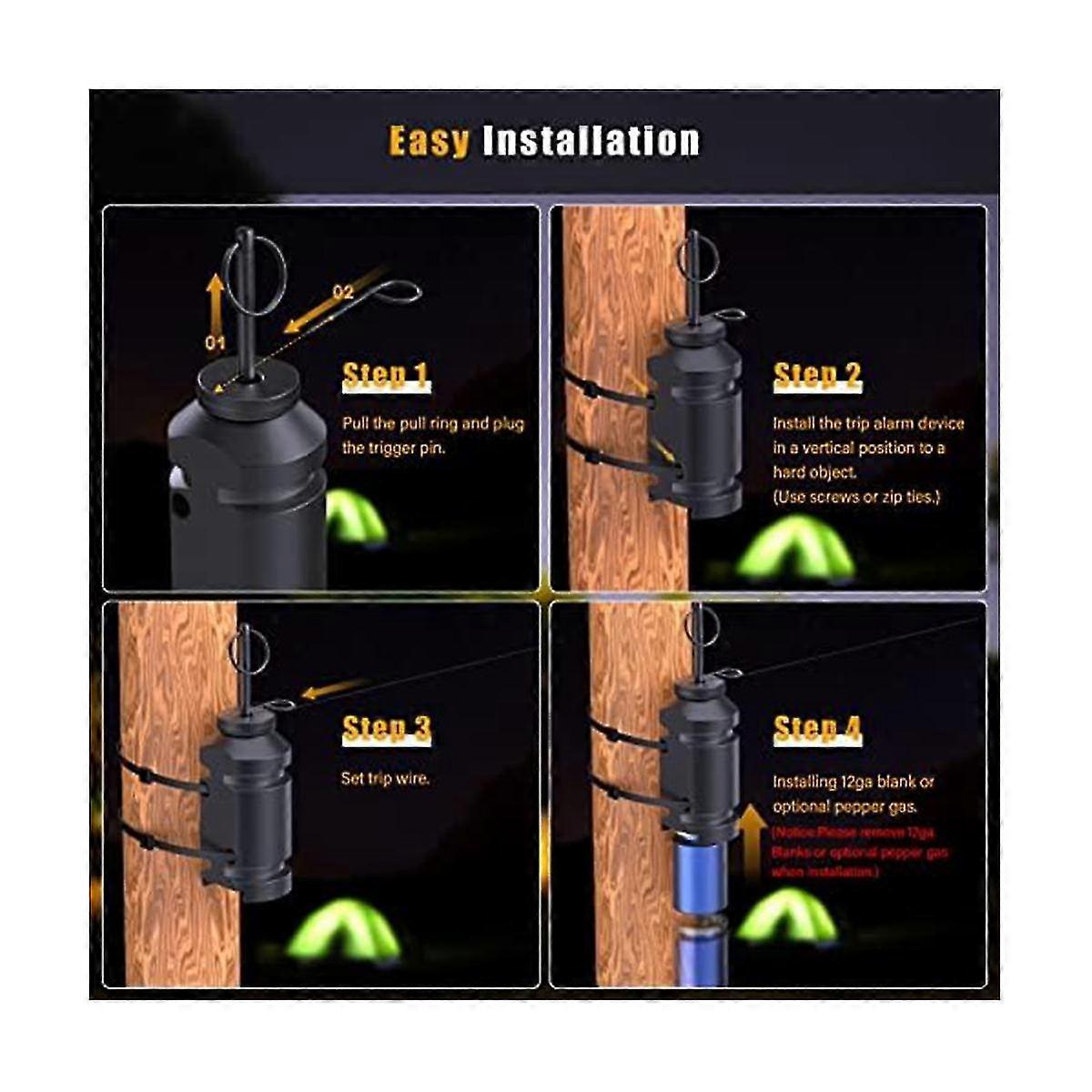 Perimeter Trip Alarm, Trip Alarm 12 Gauge Camping Trip Wire Alarm ...