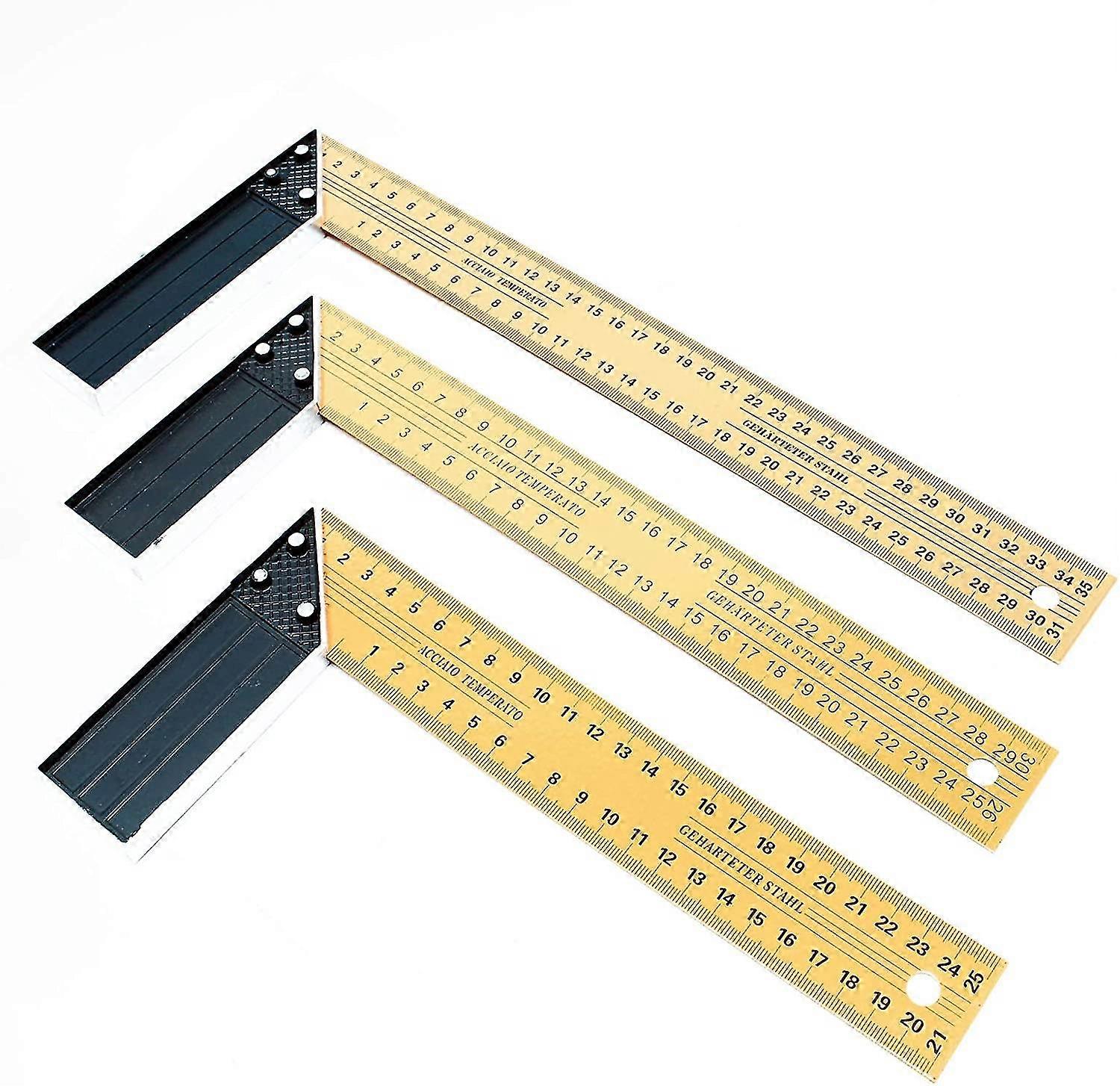 Carpenter Square Set 3 Pcs. 250-350mm 90 Stop Angle Carpenter's Square ...
