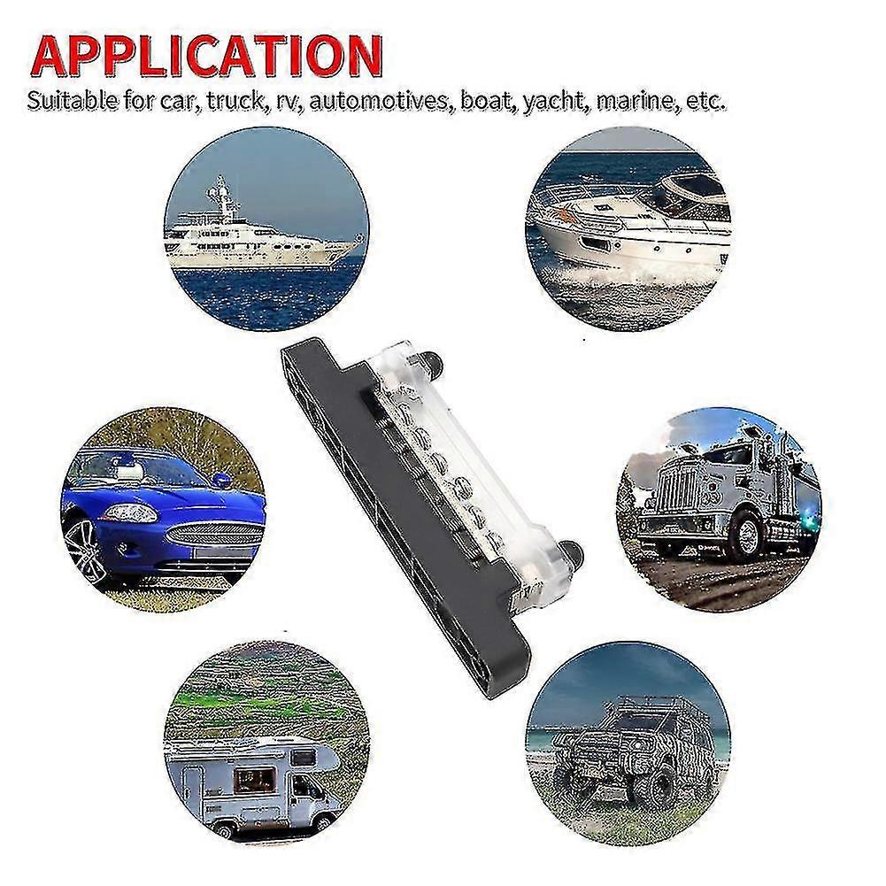 Car Terminal Block Negative Bus Bar 12v Power Distribution Block M8 ...