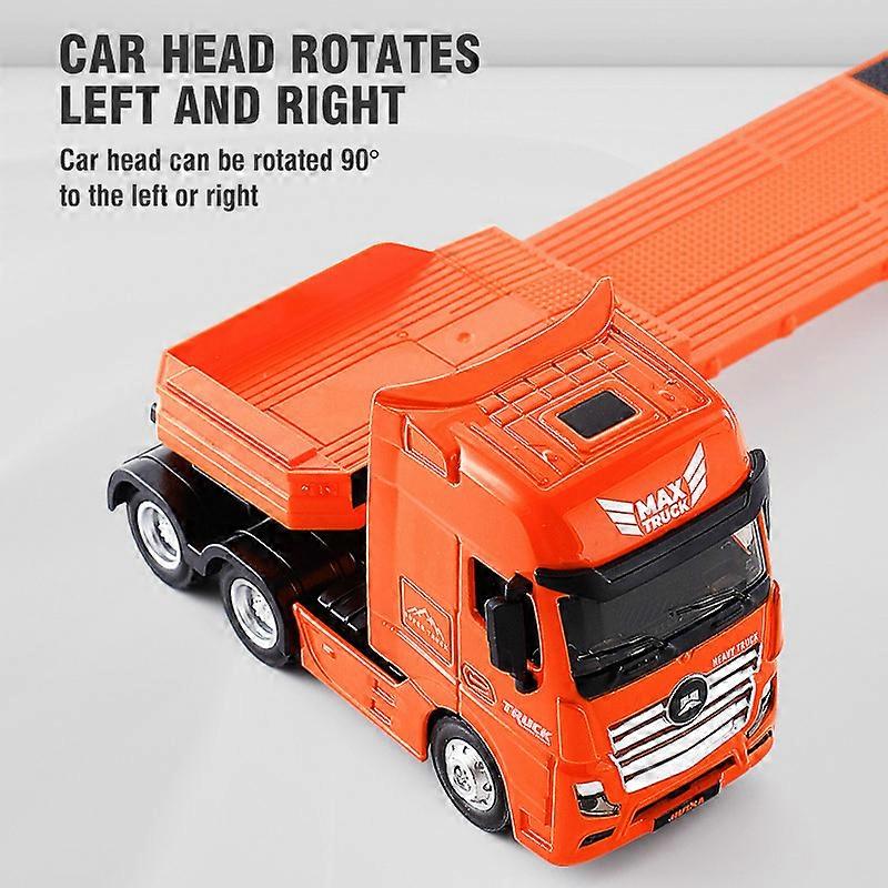 1:50 Diecast Truck Model Car Trailer Flatbed Oil Tank Static Simulation ...