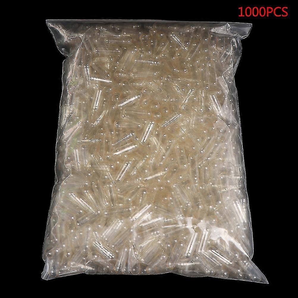 1000pcs Clear Hollow Hard Transparent Gelatin Empty Capsules - Standard ...