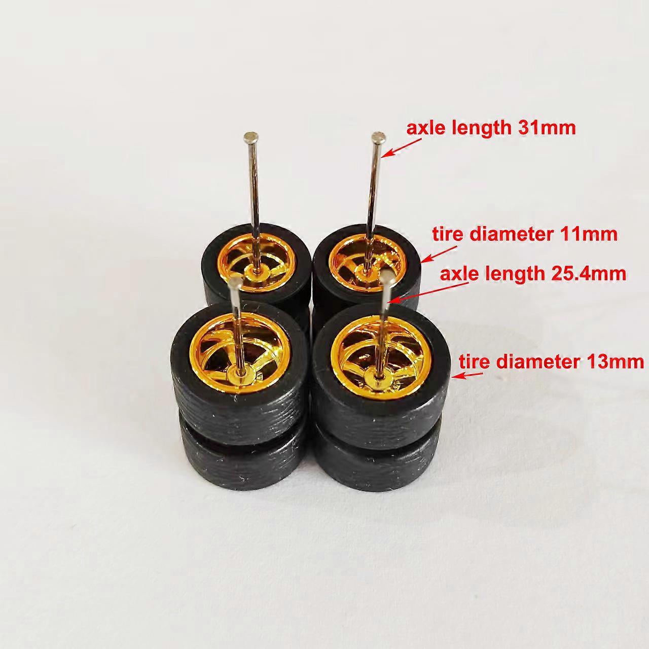 10 Sets 1/64 Staggered Wheels 11/12/13mm Drag Wheel Electroplated ...