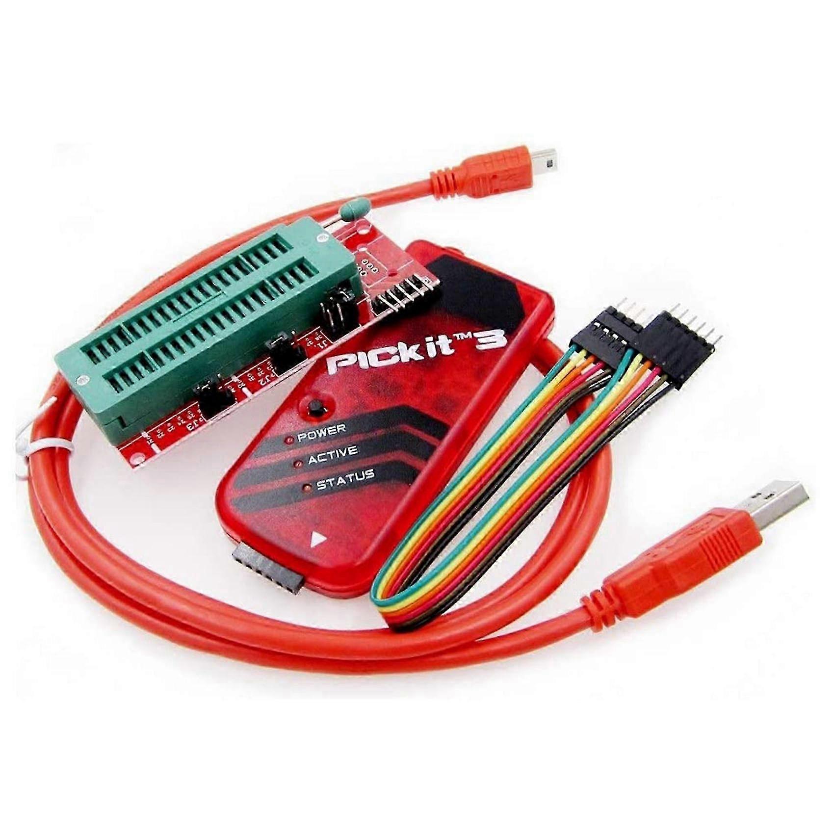 PICKIT3 Programmer + PIC ICD2 PIC Kit 2/3 Programming Adapter Universal Programmer Seat FZ0508 ...