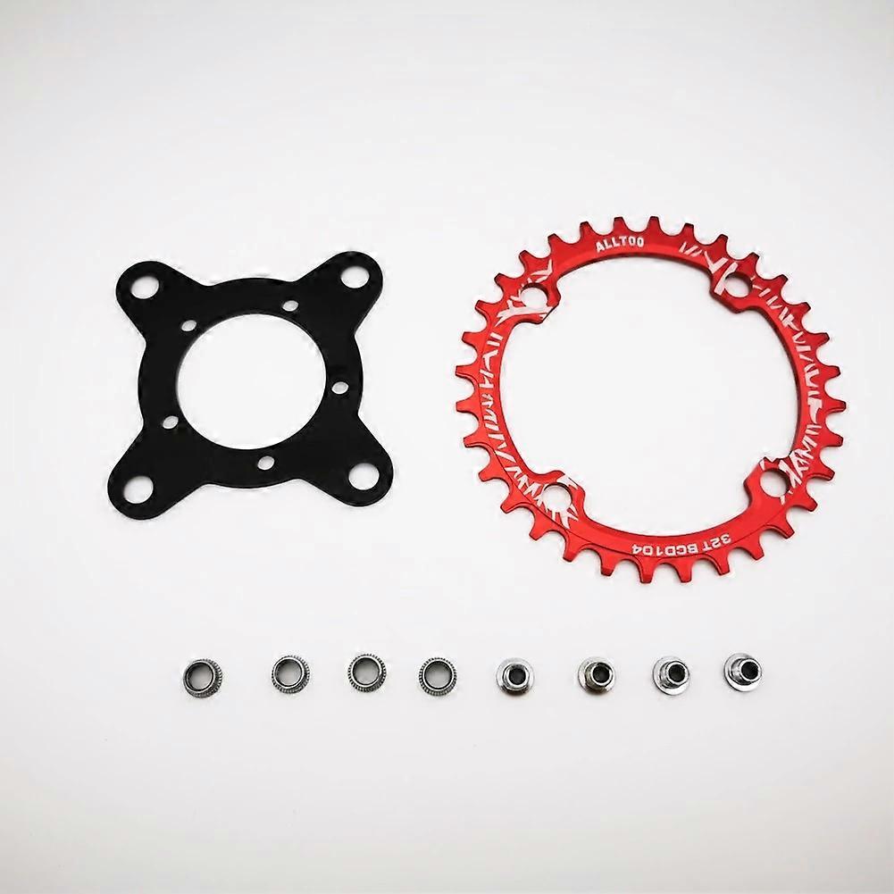 Electric Bicycle Chainring With Adapter Screws E-bike 32T 34T 36T 38T For Bafang BBS01 BBS02 Mid ...