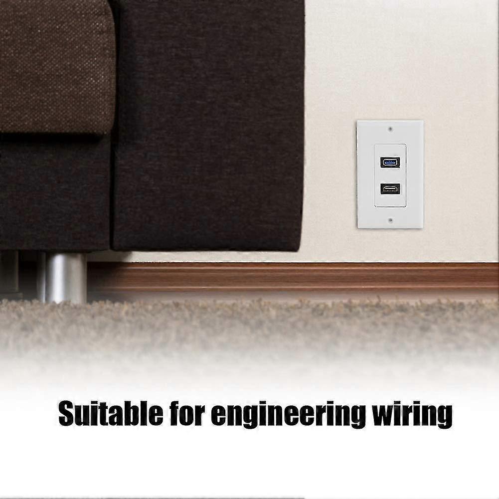 Hdmi And Usb 3.0 Socket Wall Socket, Flush-mounted Socket Wall Plate ...