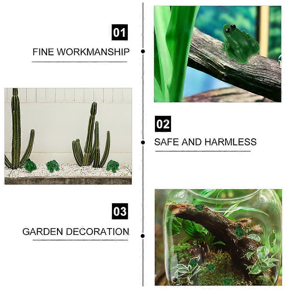 16 Pcs Terrarium Decor Funny Frog Sculpture Small Plastic Frogs Toy ...