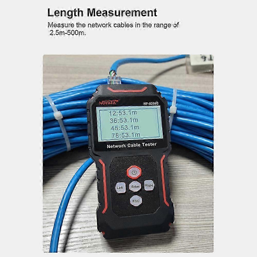 NF-8209S POE Wire Checker LCD Display Measure Length LAN Cable Cat5 ...