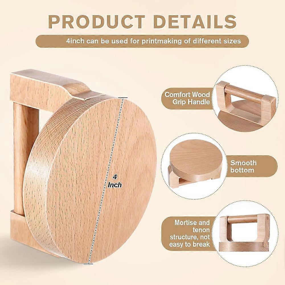 2 Pack Baren for Printmaking, for Comfortable Use, Ideal for Block ...