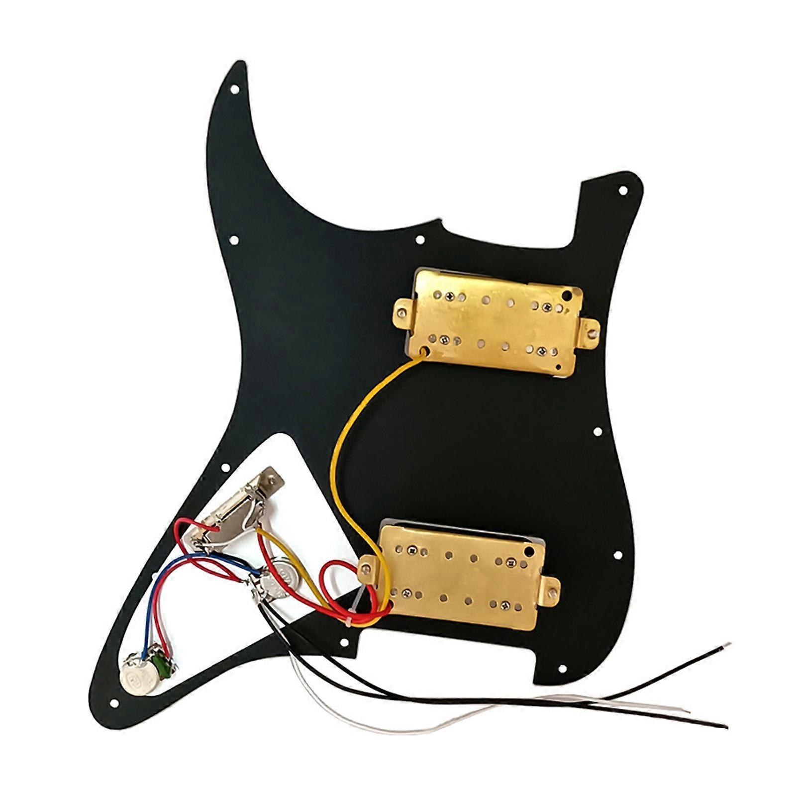 11 Hole Loaded Prewired Guitar Pickguard Guard Plate with HH Pickups ...