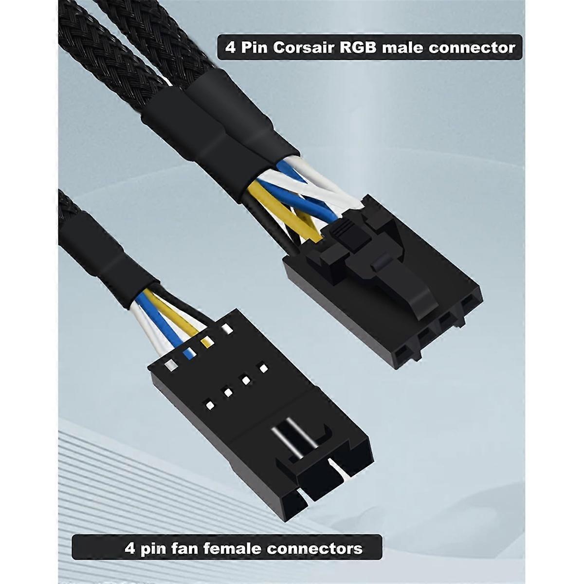 RGB Splitter for Lighting Node Core 4 Pin Male to Female Fan | Fruugo UK