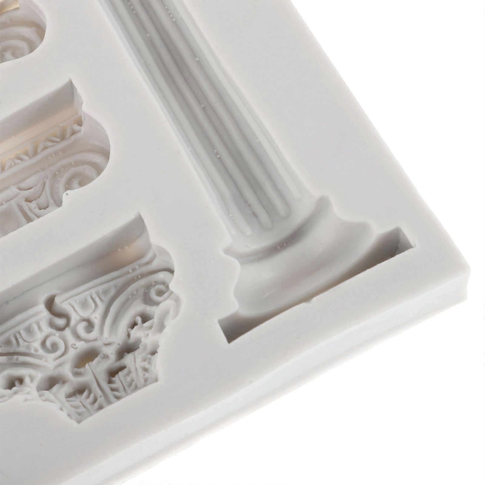 2pcs Roman Column Silicone Fondant Mold: Greek Marble Pillars Mould For ...