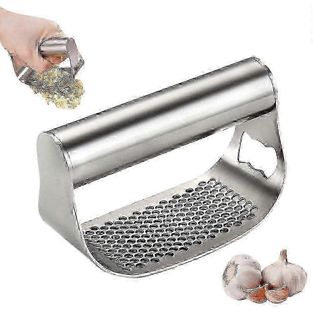 Stainless Steel Manual Garlic Press with Mincer Handle - Efficient ...