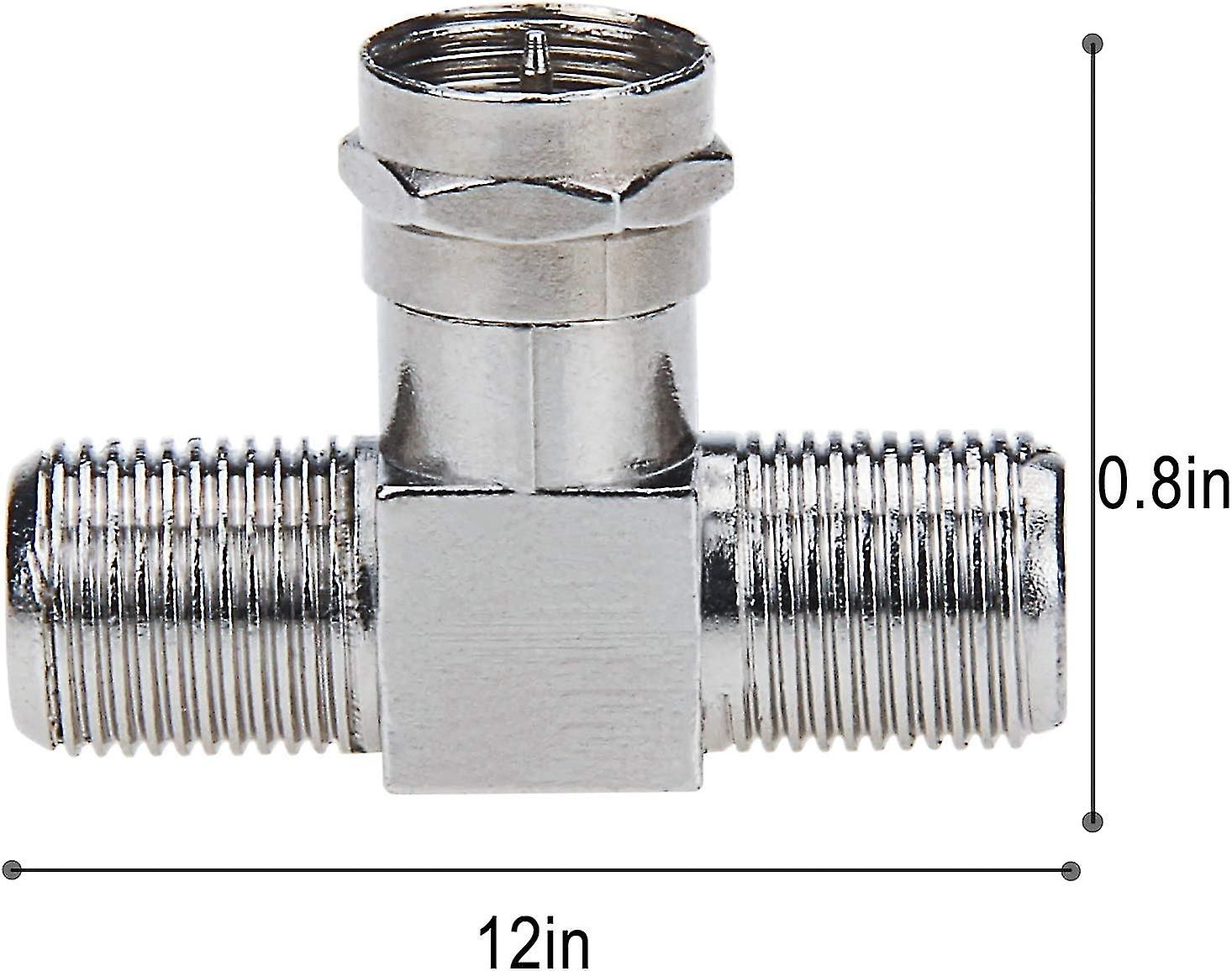 Coaxial Cable Splitter, Tv Splitter 2 In 1 Out 2-pack F Type Rg6 Male ...