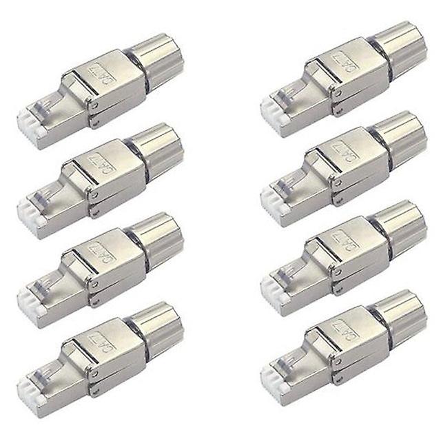 8 Pcs rj45 cat7 connectors tool-free reusable shielded ethernet ...