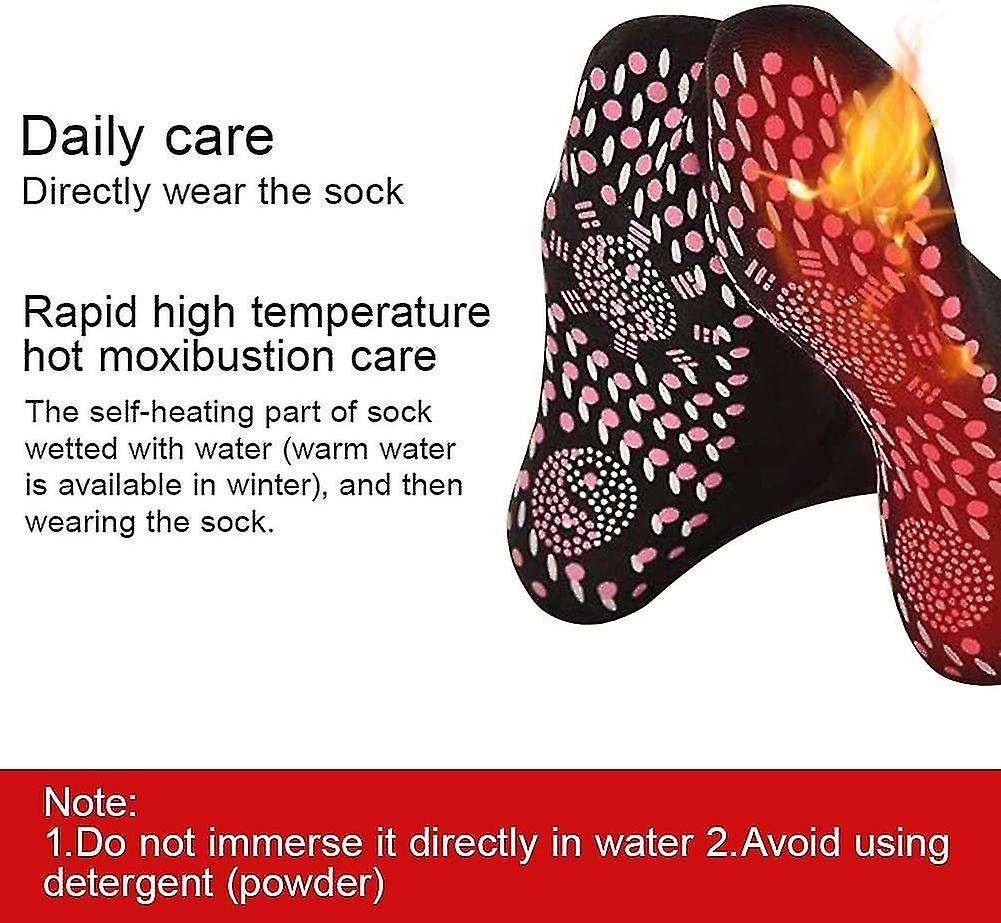 2 Pairs Of Heated Socks, Self Heating Socks For Men Women, Foot Warmer ...