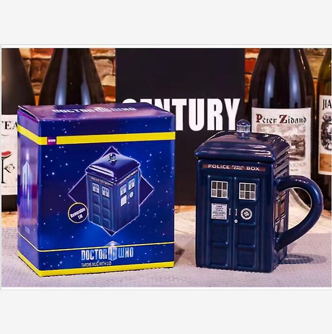 Doctor Who Tardis Mug Cup Police Box Ceramic Mug With Lid Cover | Fruugo UK