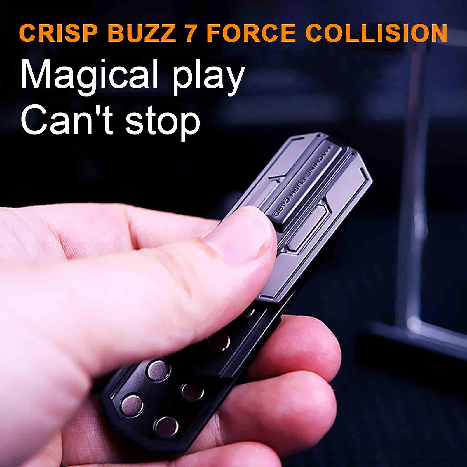 Push Card Pulse Coin Luminous EDC Magnetic Decompression Artifact Metal ...