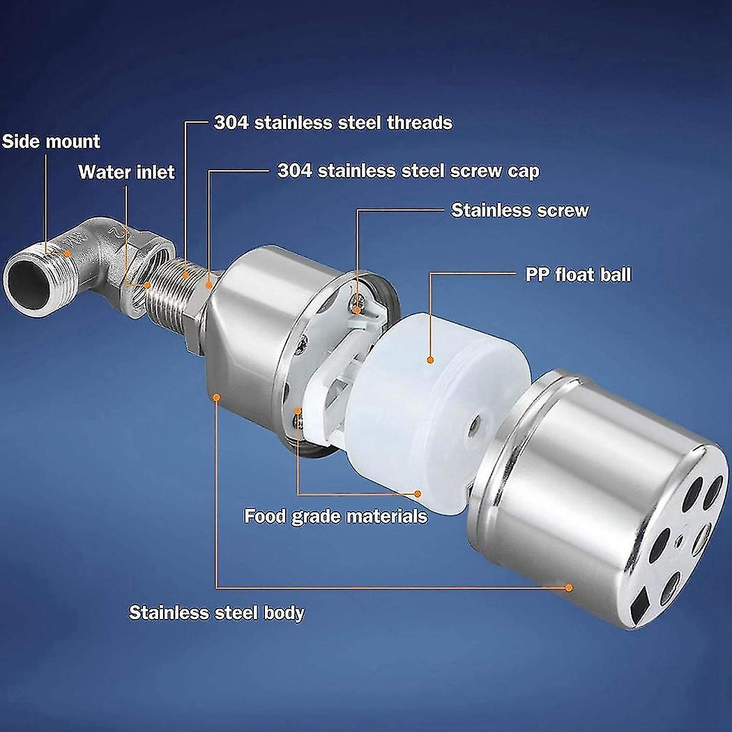 Automatic Water Level Control Valve 1/2 Inch Stainless Steel Float Ball ...