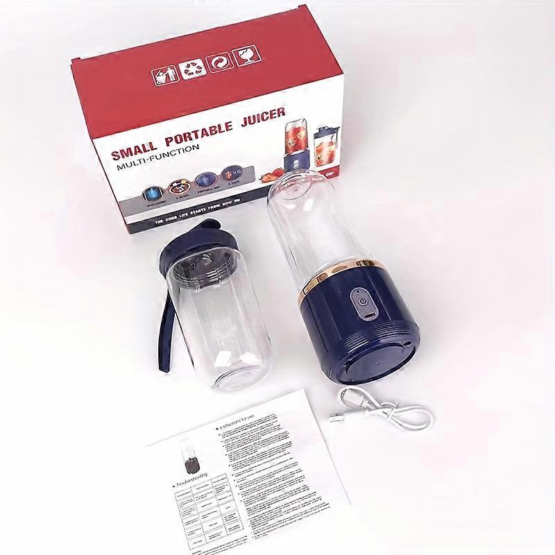 6-Blade Stainless Steel Portable Blender - USB Rechargeable & Push Button Control, Ideal for ...