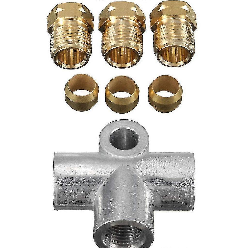 3 Way For T Piece Tee Brake Pipe With 3 M10 Male Nuts Short Metric ...