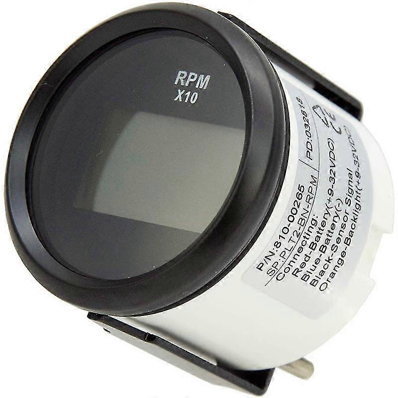 Boat LED Digital Tachometer Engine Hour Meter Marine Outboard RV RPM ...