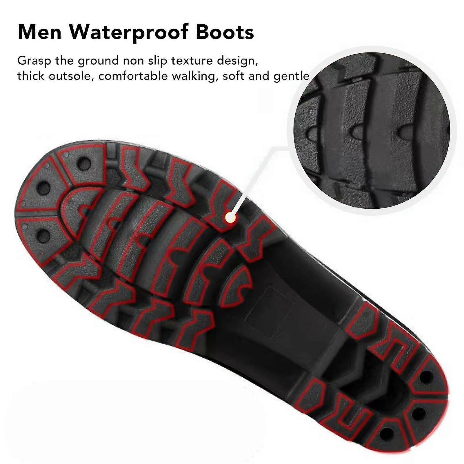Men Rain Boots Waterproof Non Slip Wear Resistant Ergonomic Labor ...