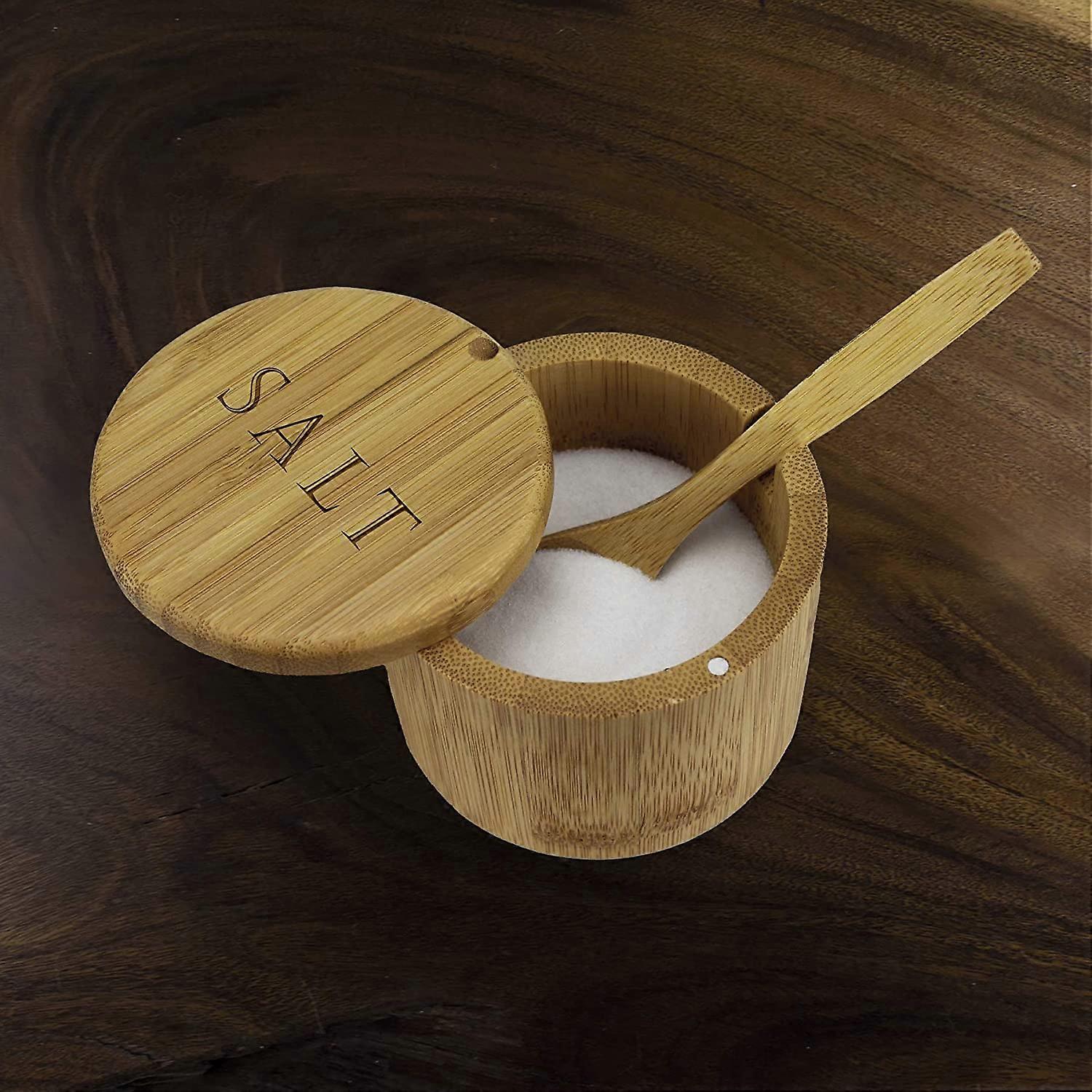 Totally Bamboo Salt Box, Bamboo Storage Box with Magnetic Swivel Lid ...