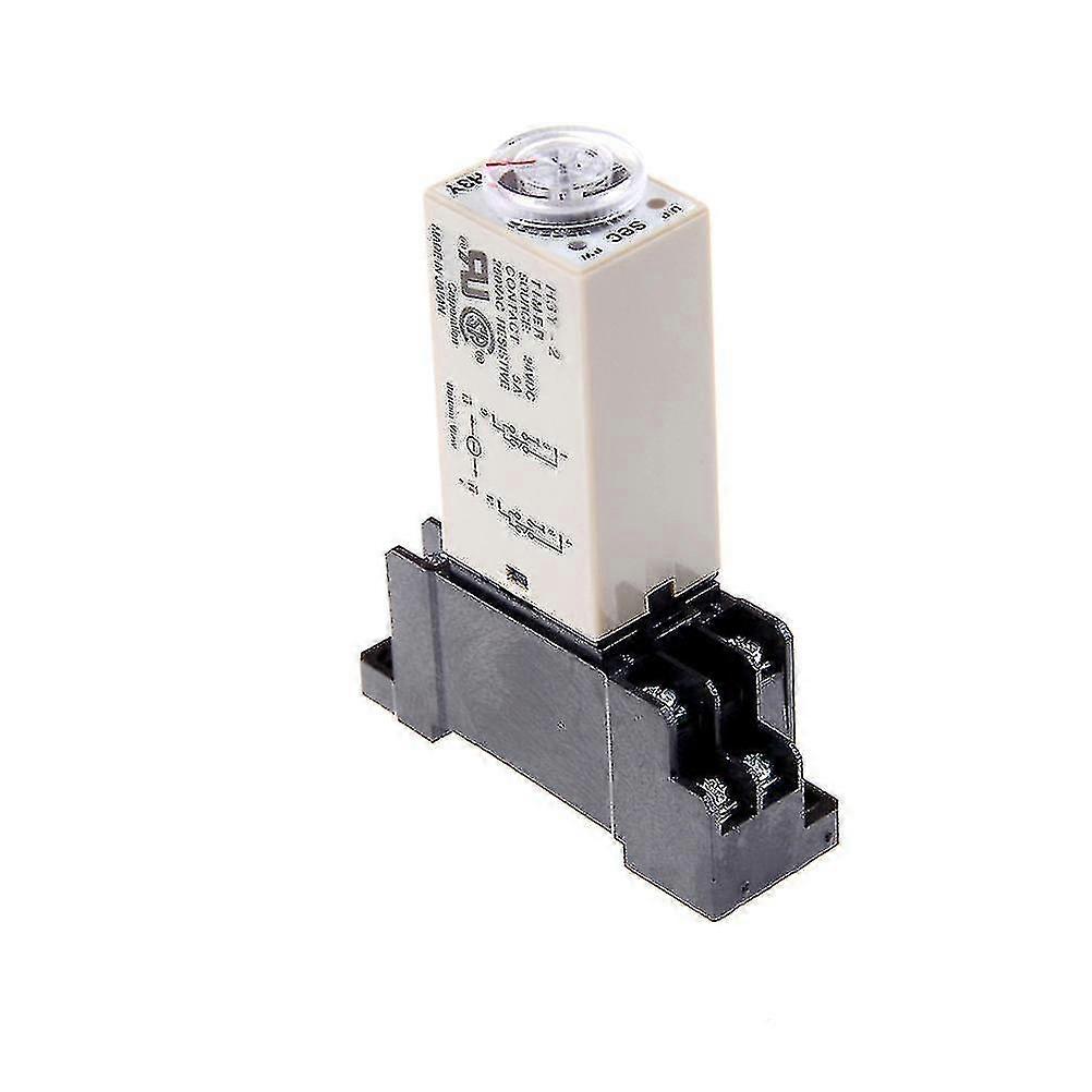 Dc 24v H3y-2 Power On Time Relay Delay Timer 0-60 Second Dpdt & Base Socket-DF | Fruugo UK