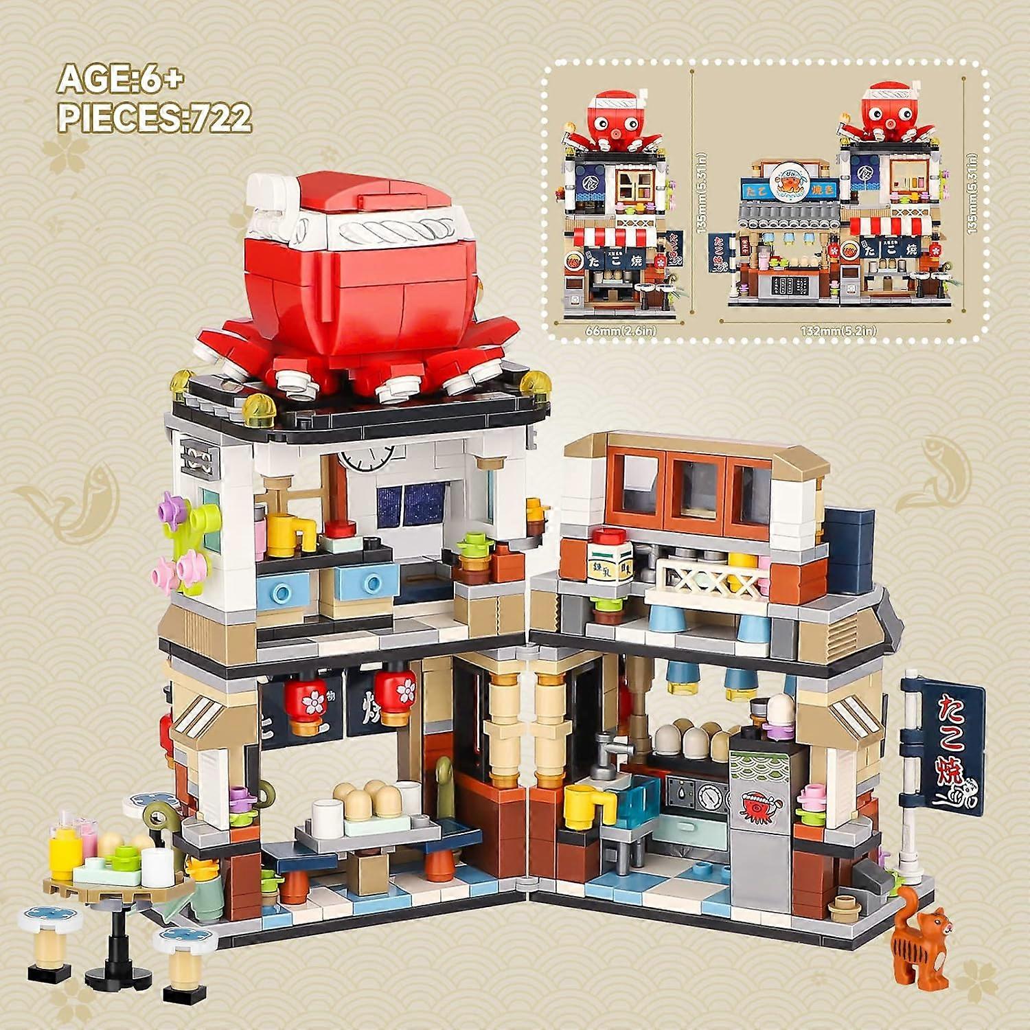 Japanese Street View Mini Building Blocks, Creative Japanese Toys for Girls 6-12 Years Old ...
