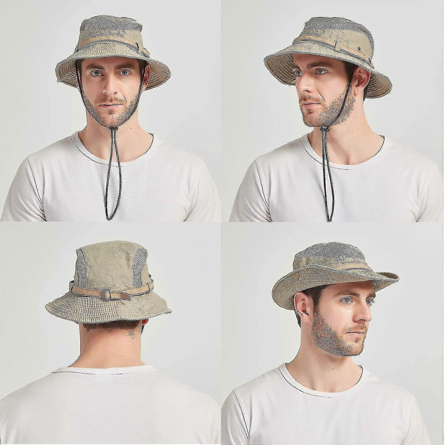 Bomull Solhatt Herr Sommarhatt UV-skydd Vandringshatt Fiske Hatt ...