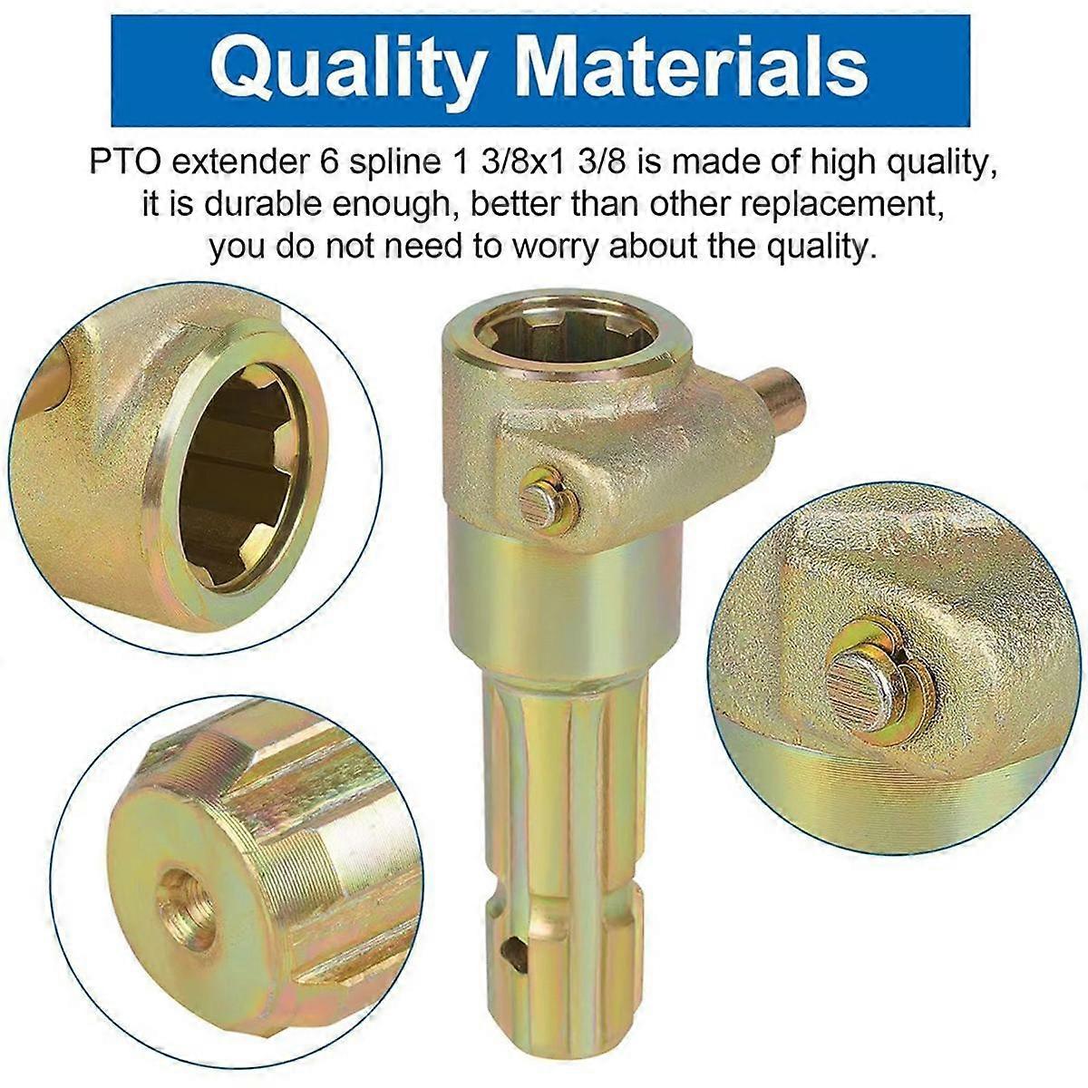 PTO Adapter Female 1 3/8in 6 Spline PTO Extender Up to 70HP Tractor 6 ...