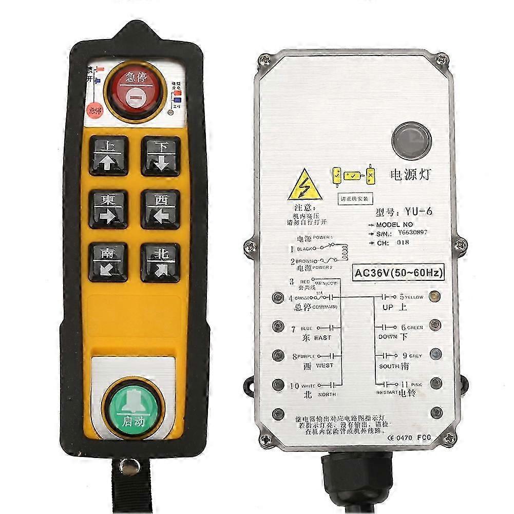 Industrial Grade 800MHz Crane Radio Wireless Remote Control 36V Hoist Controller Waterproof ...
