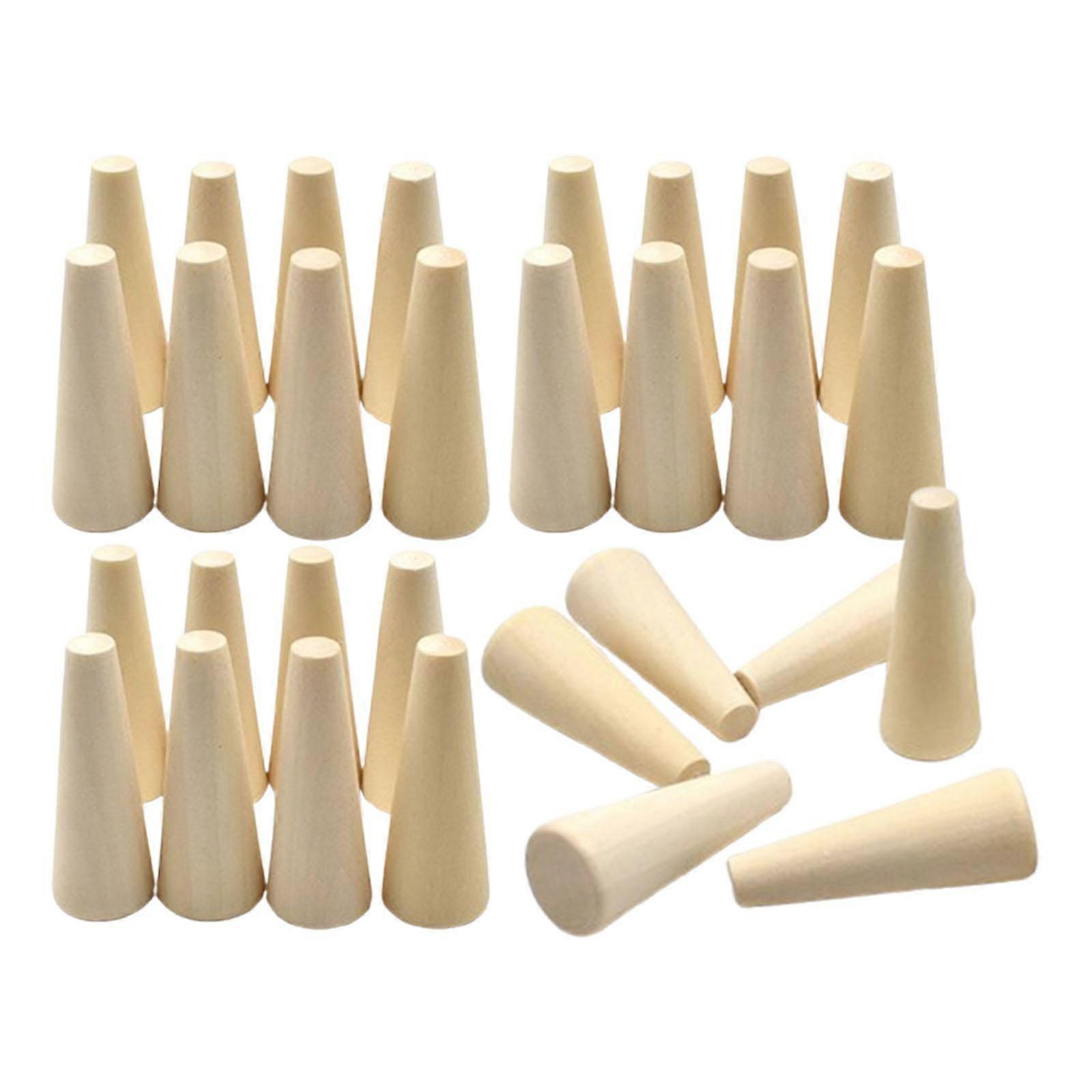 30 Pieces Wood Cone Racks Ring Storage Organiser for Jewelry Shop ...