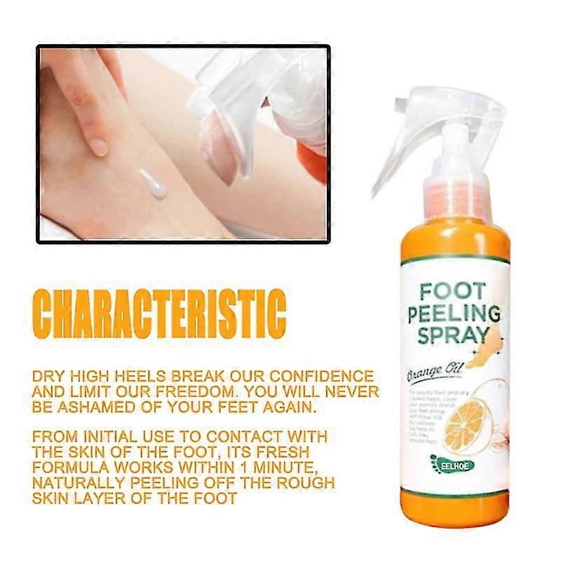 200ml Foot Peeling Spray Orange Essential Oil Elbow Exfoliating Peel ...