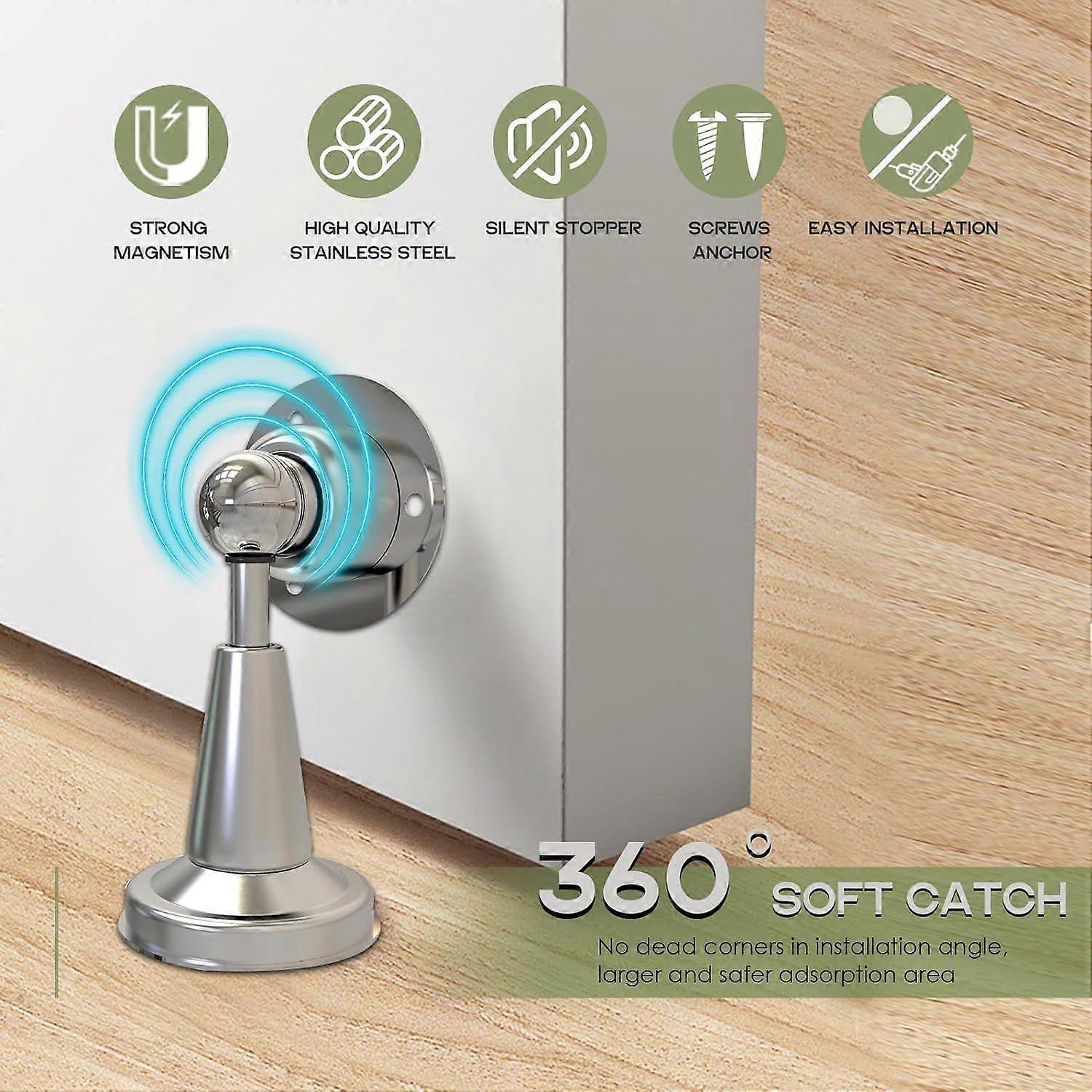 SCSYV Spring Door Stoppers, Updated Silent Magnetic Door Stops ...