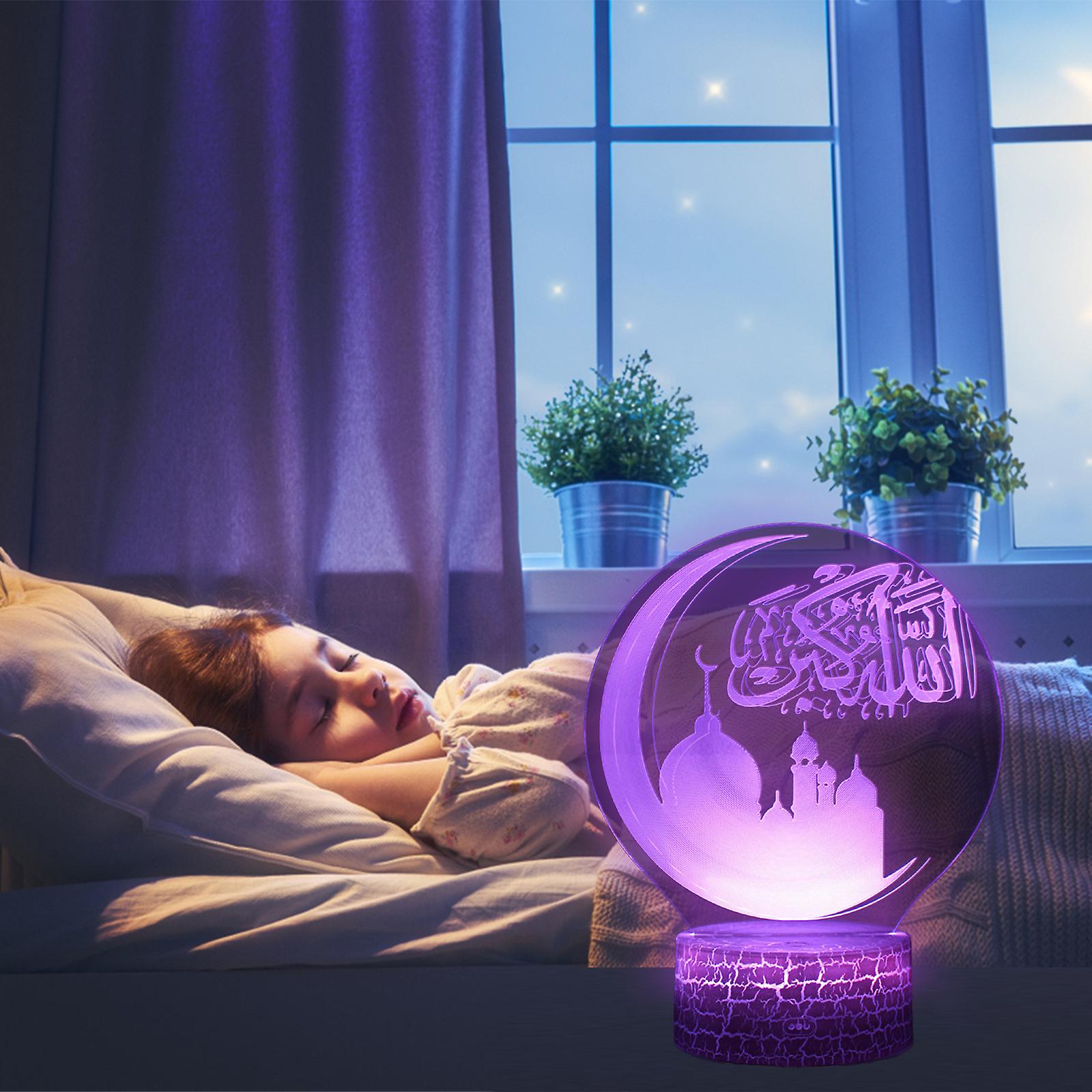 Ramadan Mubarak Islam 3D Light, Eid al-Fitr Ramadan Lantern for Kids ...