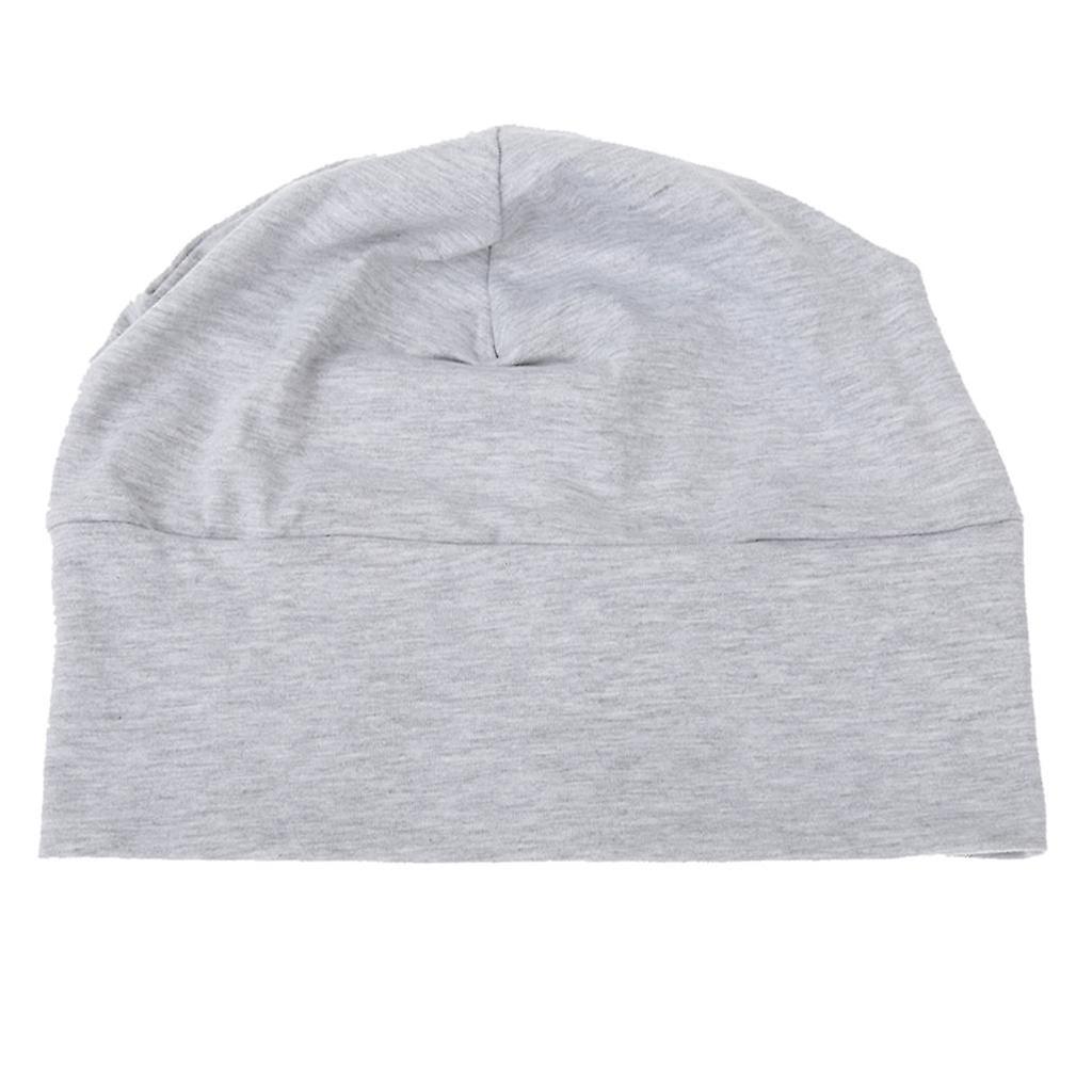 Adult Unisex Cotton Night Cap Sleep Patch Sleeping Head Hat Gray ...