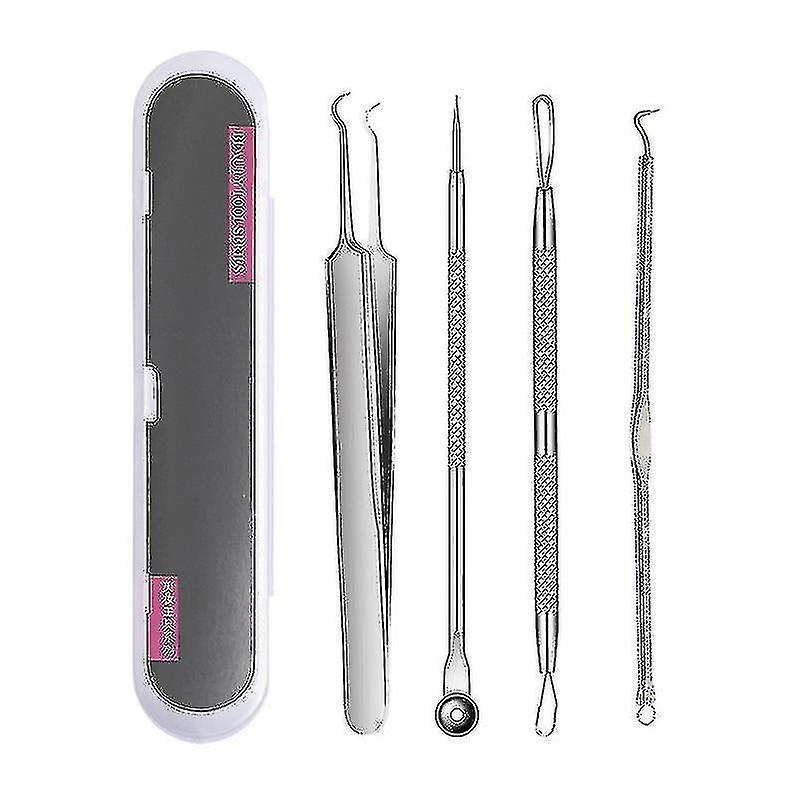 Stainless Comedone Extractor Black Dot Pimple Blackhead Remover Spoon ...