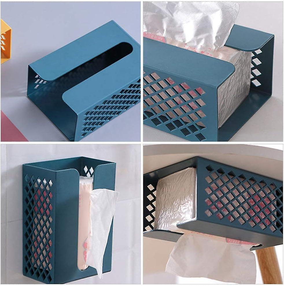 Wall Mounted Tissue Box Diy Non-tracking Tissue Holder Dispenser ...
