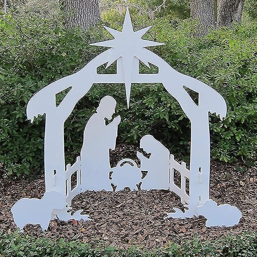 Display Garden Christmas Nativity Set Holy Family Easy Assemble | Fruugo UK