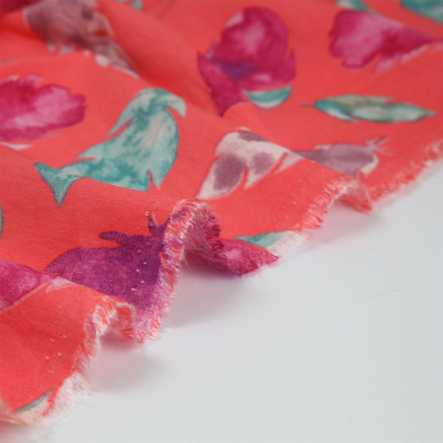 Minerva Rayon Voile Fabric Coral - per metre | Fruugo UK